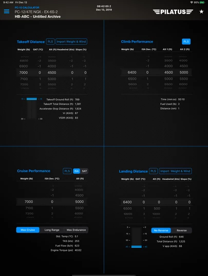 Pilatus PC-12 Calculator : Ios : Swiss-Development GmbH